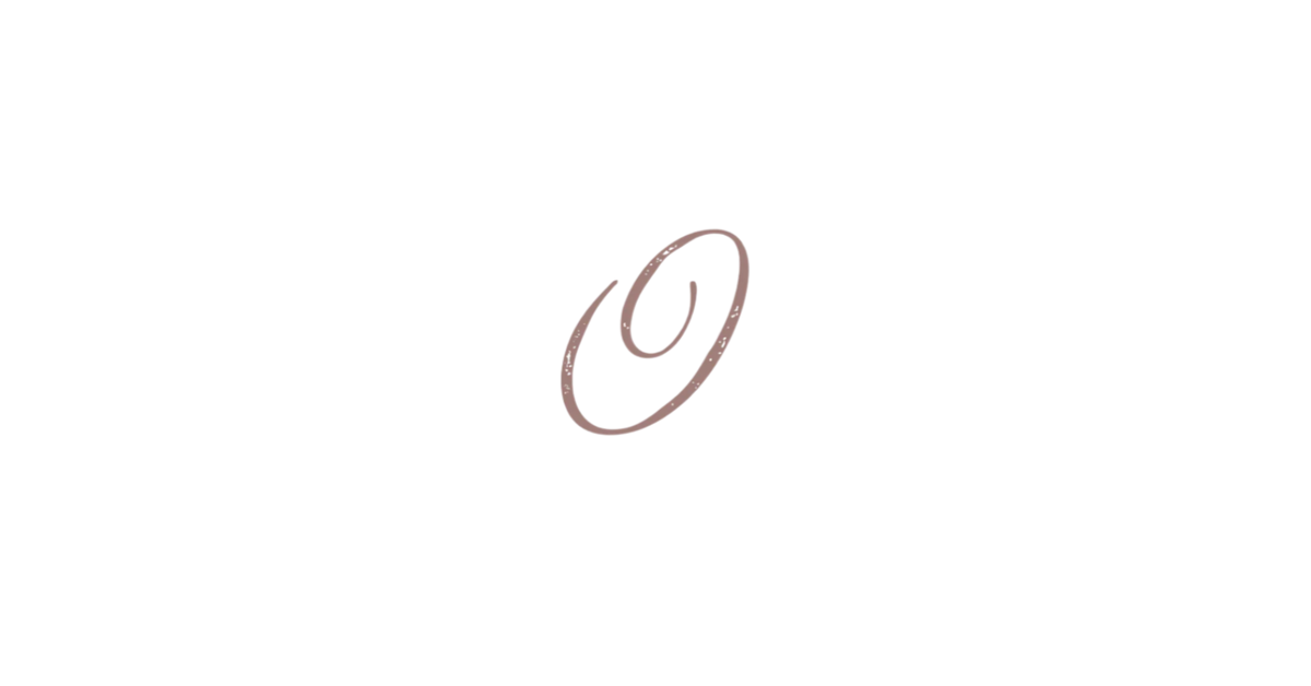 o in cursive bubble letters